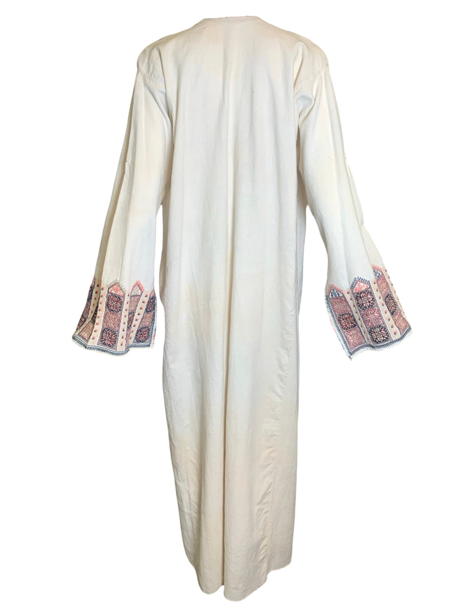 Traditional Syrian Mid 20th Century Hand Embroidered Full Length Tunic ...
