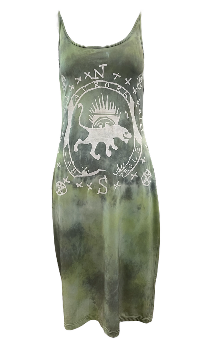 The People of the Labyrinths Green tie dye Jersey Tank Dress – THE WAY ...