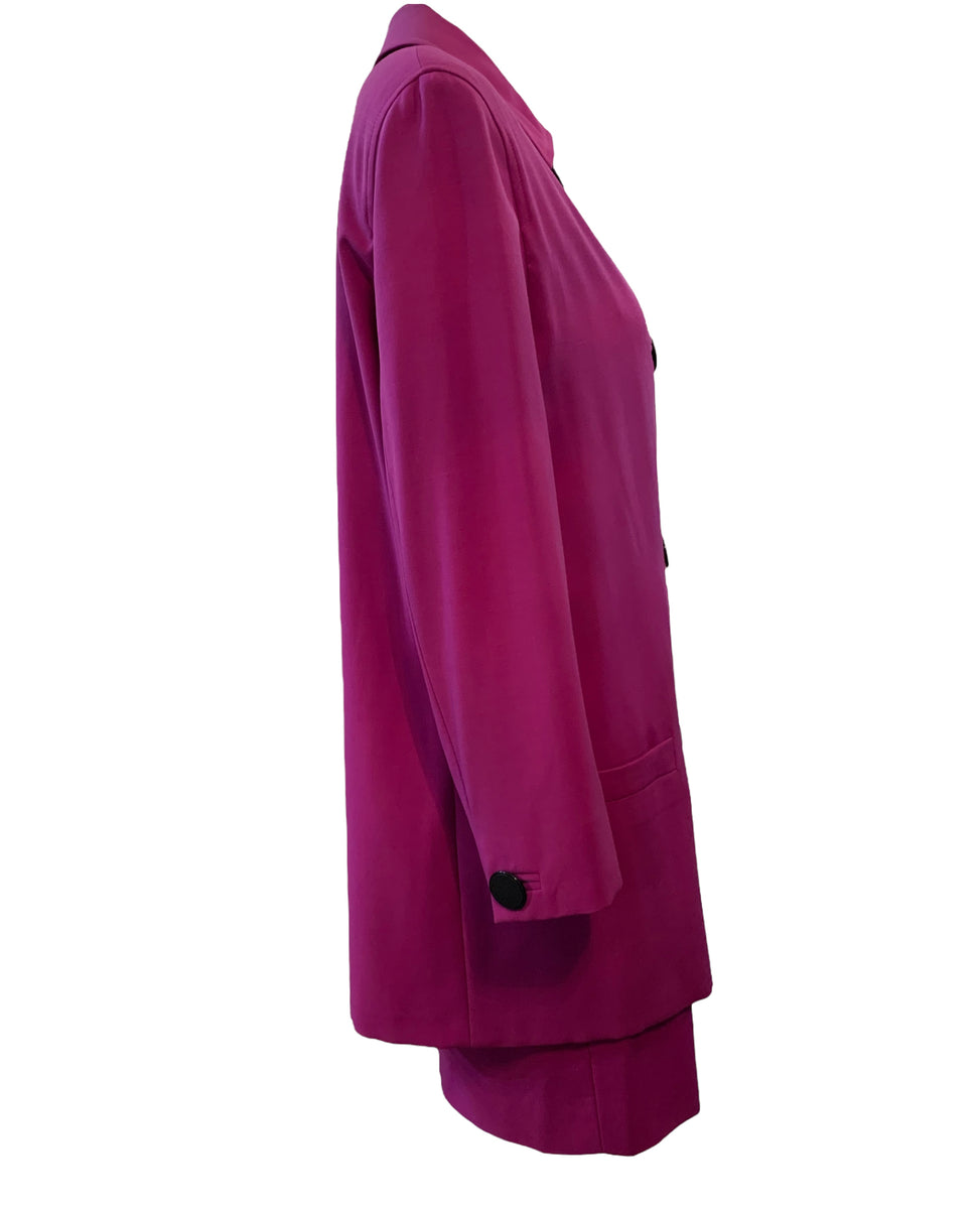 Versace 90s Purple Ensemble of Oversized Jacket and Mini Skirt – THE ...